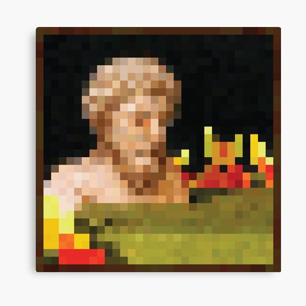 "Minecraft Painting Bust" Canvas Print for Sale by Saikishop | Redbubble