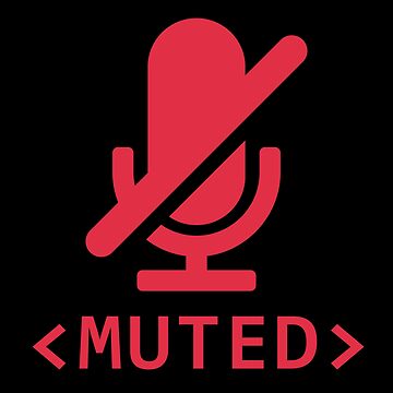 "Muted" Sticker for Sale by gezzoto | Redbubble