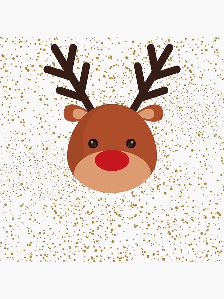 "Classic Rudolph" Sticker by AutumnVibeShop | Redbubble