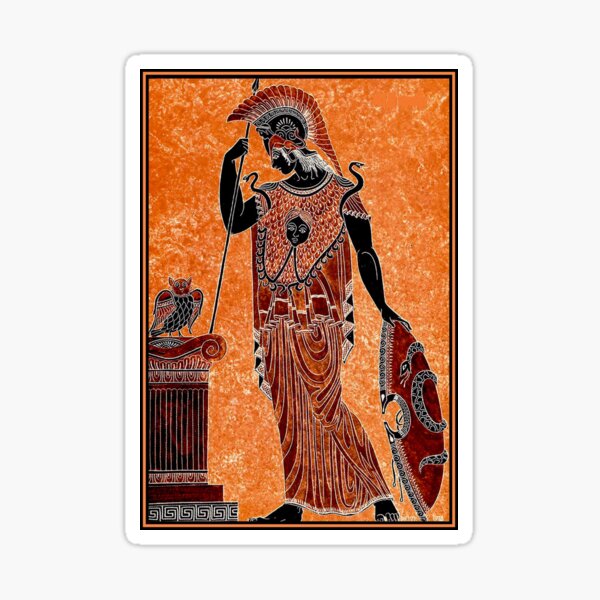"ATHENA : Vintage Greek Goddess of War Print" Sticker for Sale by ...