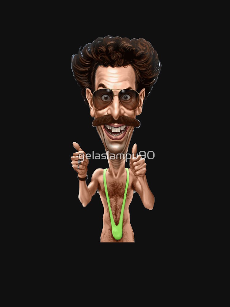 "Borat Funny Cartoon" T-shirt by gelaslampu90 | Redbubble