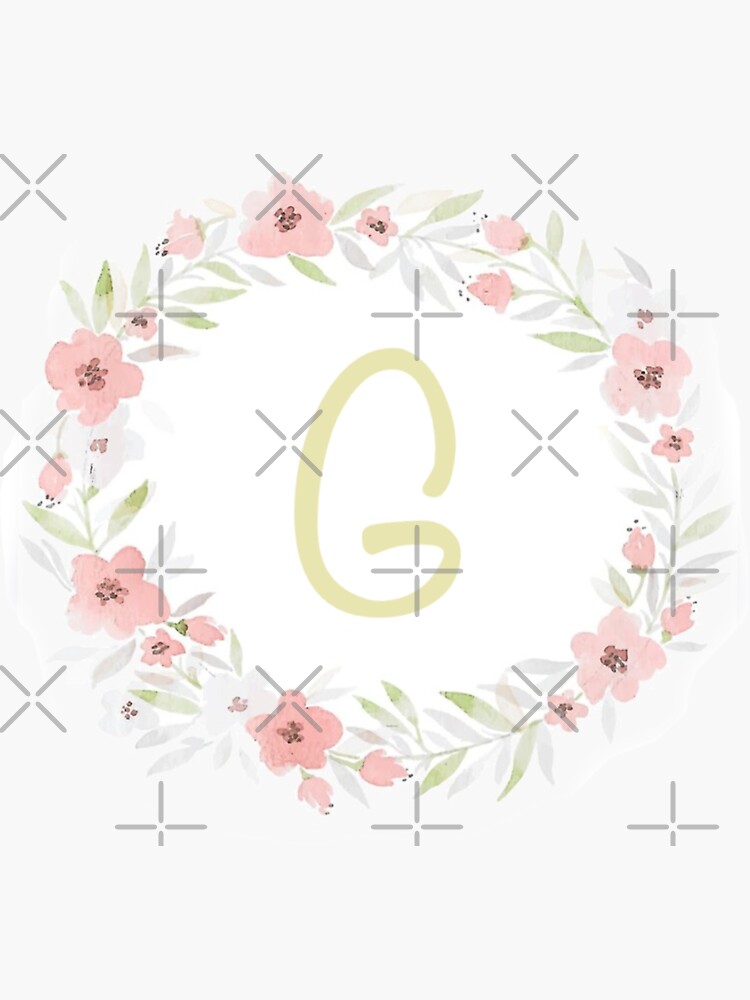 "G Initial " Sticker for Sale by Livy2008 | Redbubble