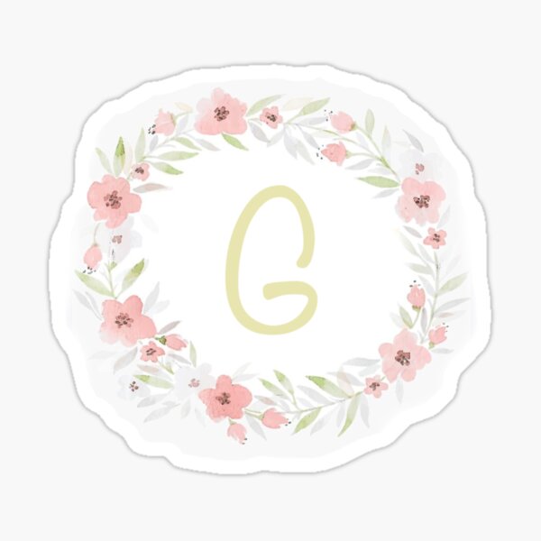 "G Initial " Sticker for Sale by Livy2008 | Redbubble
