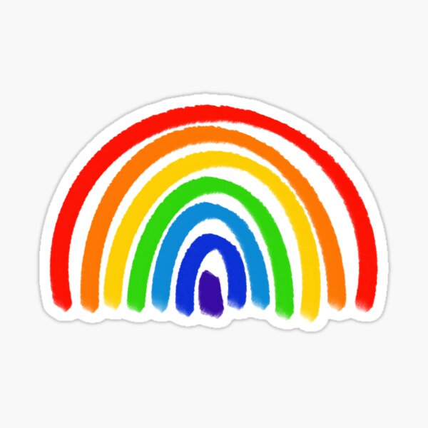 "Rainbow" Sticker by DabbleArt | Redbubble