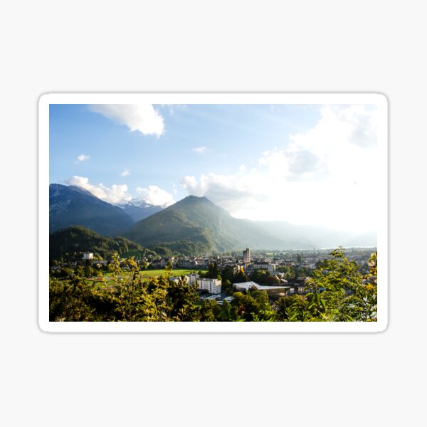 "Interlaken sunset landscape" Sticker for Sale by danbradbury | Redbubble