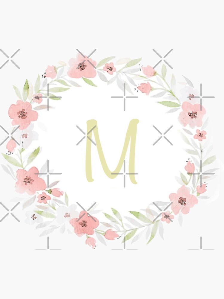 "M initial " Sticker for Sale by Livy2008 | Redbubble