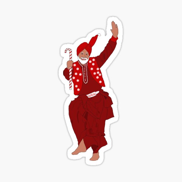 "Sardar Claus . Punjabi Tadka" Sticker for Sale by kesiyajohny | Redbubble