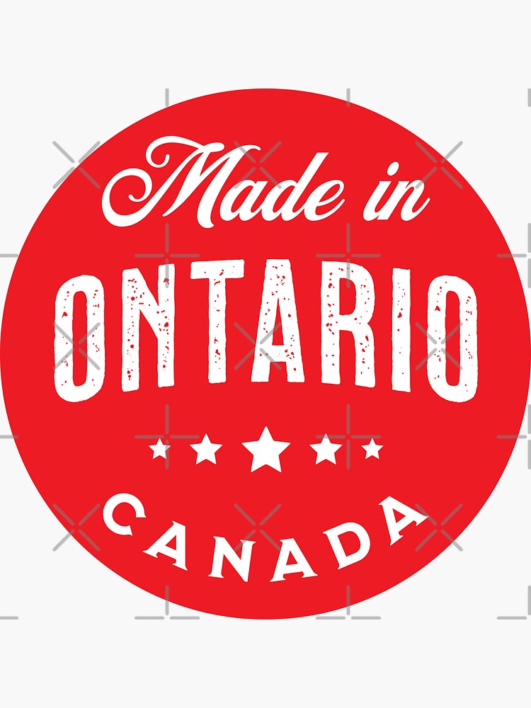 "Made In Ontario, Canada - Vintage Logo Red" Sticker for Sale by ...