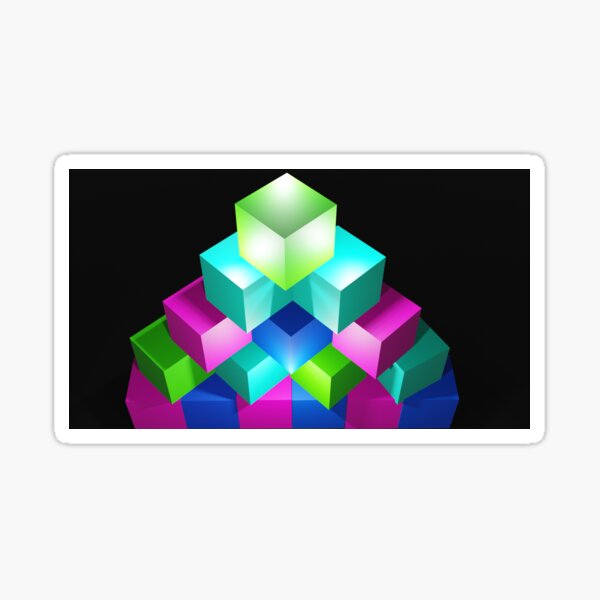 "Beautiful 3D Cubes" Sticker by BarakaElissa | Redbubble