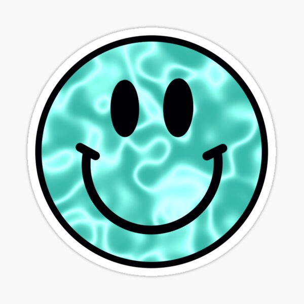 "Teal Smiley Face" Sticker for Sale by shullstickers | Redbubble