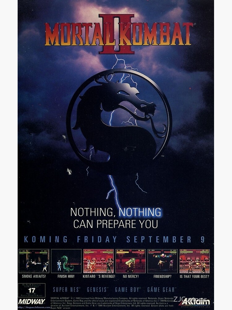 Lámina fotográfica «Póster Original de Mortal Kombat 2 Vintage» de ...