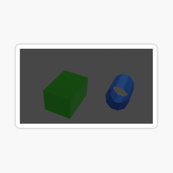"3D Cuboid and Cylinder" Sticker for Sale by BarakaElissa | Redbubble