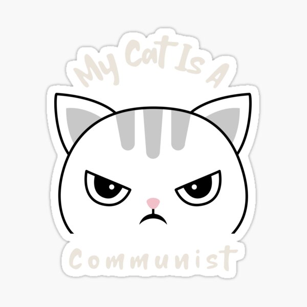"A communist cat" Sticker for Sale by abdovic34 | Redbubble