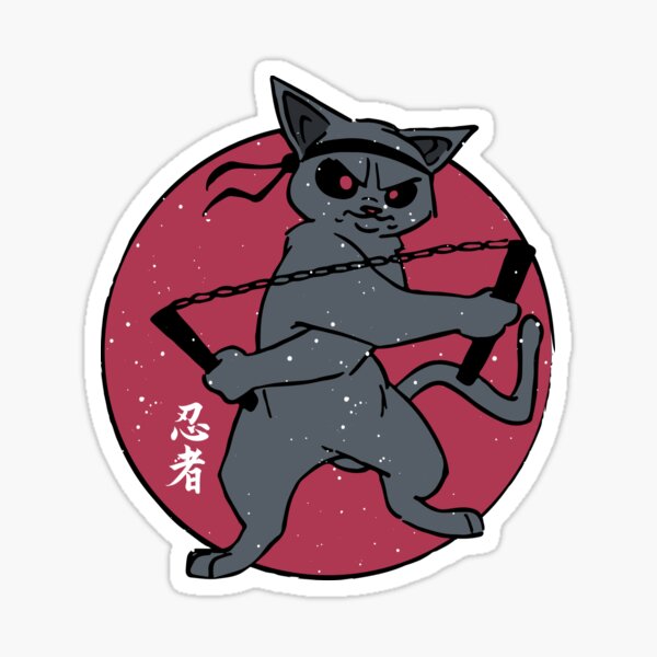 "Ninja Cat Meme" Sticker for Sale by SeizeTheCat | Redbubble