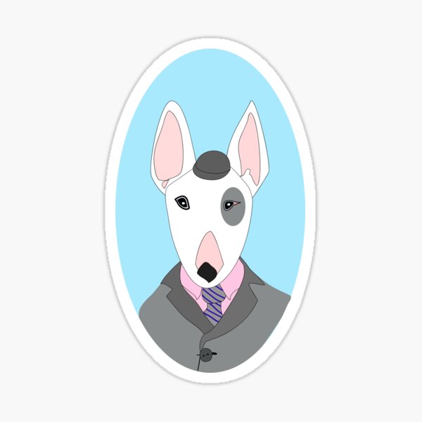 "Bull terrier peaky blinder from Dogs in Suits" Sticker for Sale by ...