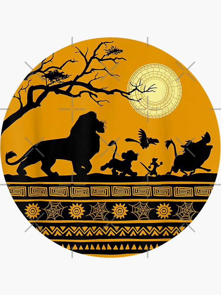 "The Lion King Halloween Circle " Sticker for Sale by JungneyLadakh ...