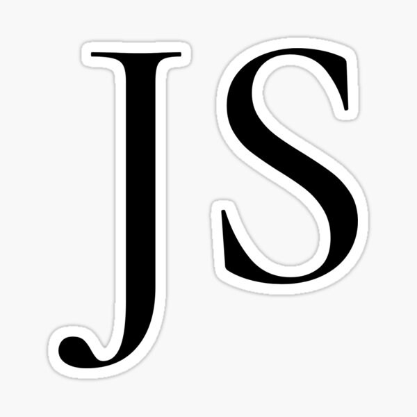 "JS Initials monogramed" Sticker for Sale by Abbara | Redbubble