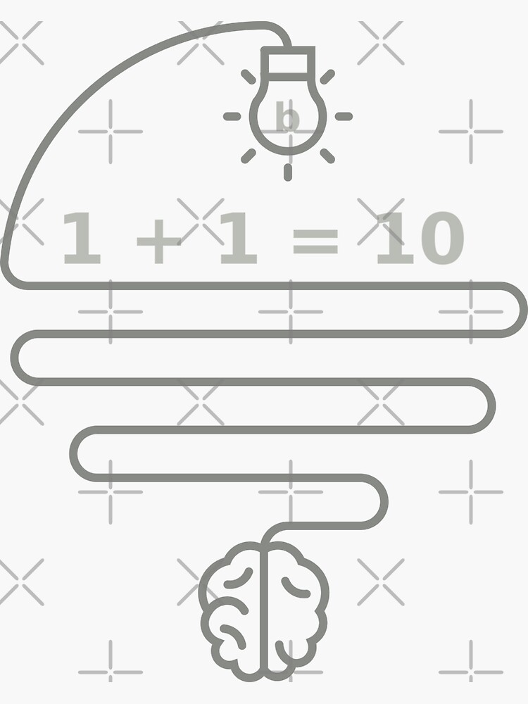 "Do the math (Binary addition)" Sticker for Sale by WJBM | Redbubble