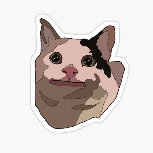 "awkward meme cat" Sticker for Sale by luke-baker-SV | Redbubble