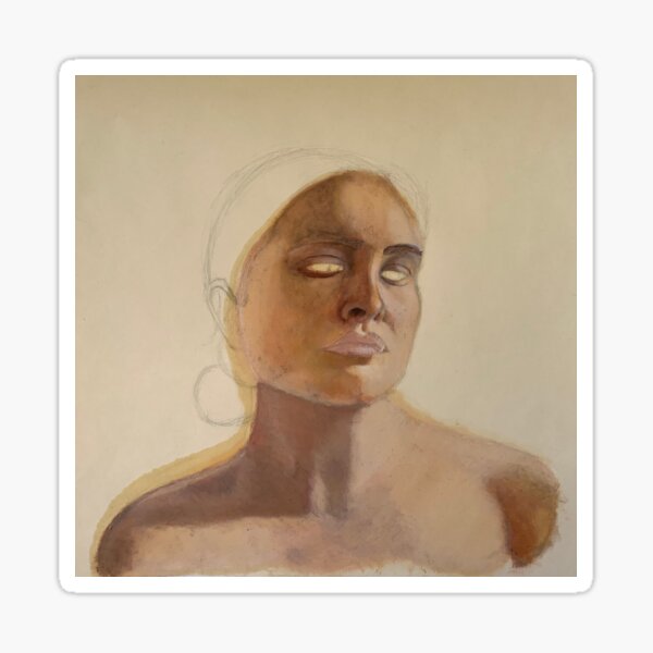 "Girl with a bun" Sticker by MeganBallard | Redbubble