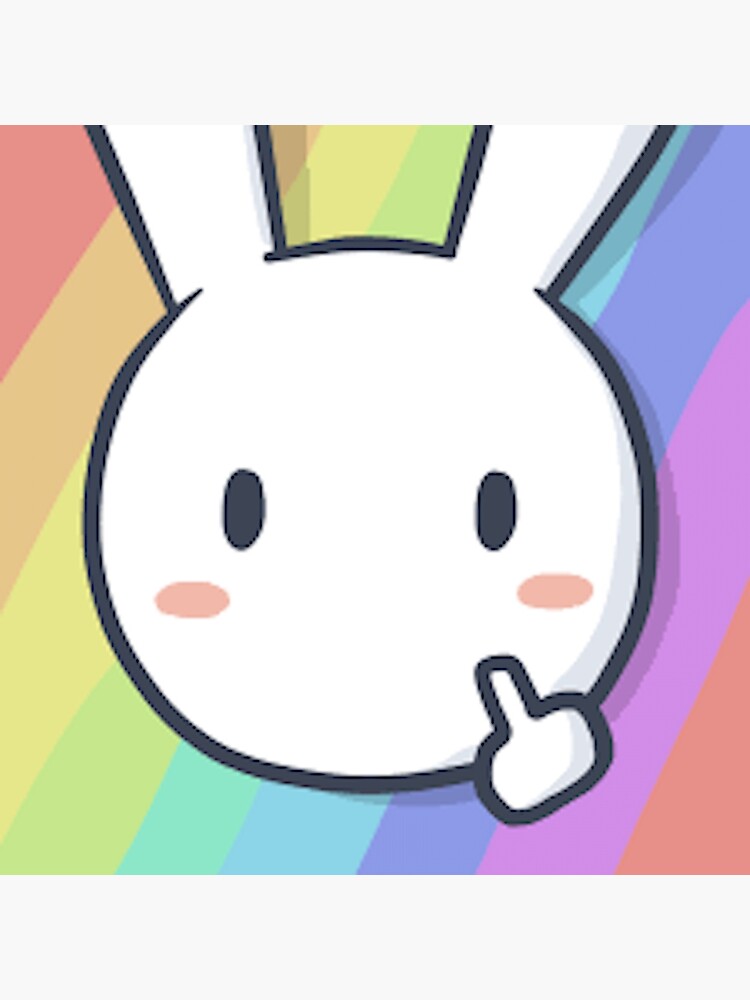 "middle finger bunny" Art Print by heyyobunnie | Redbubble