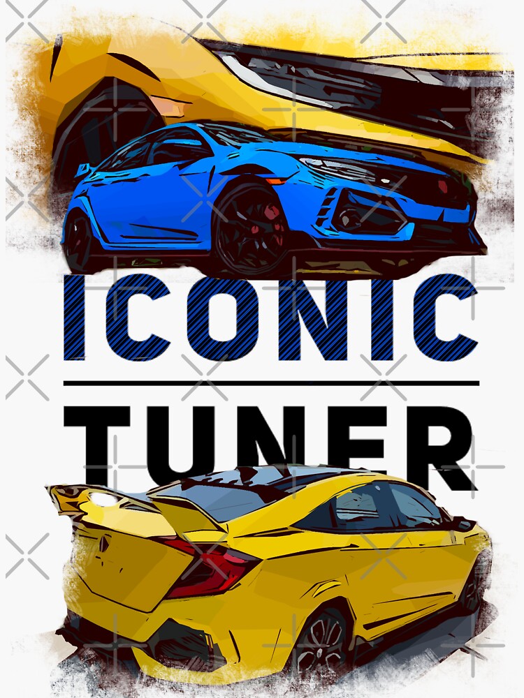"Tuner Iconic" Sticker for Sale by mwebba2005 | Redbubble