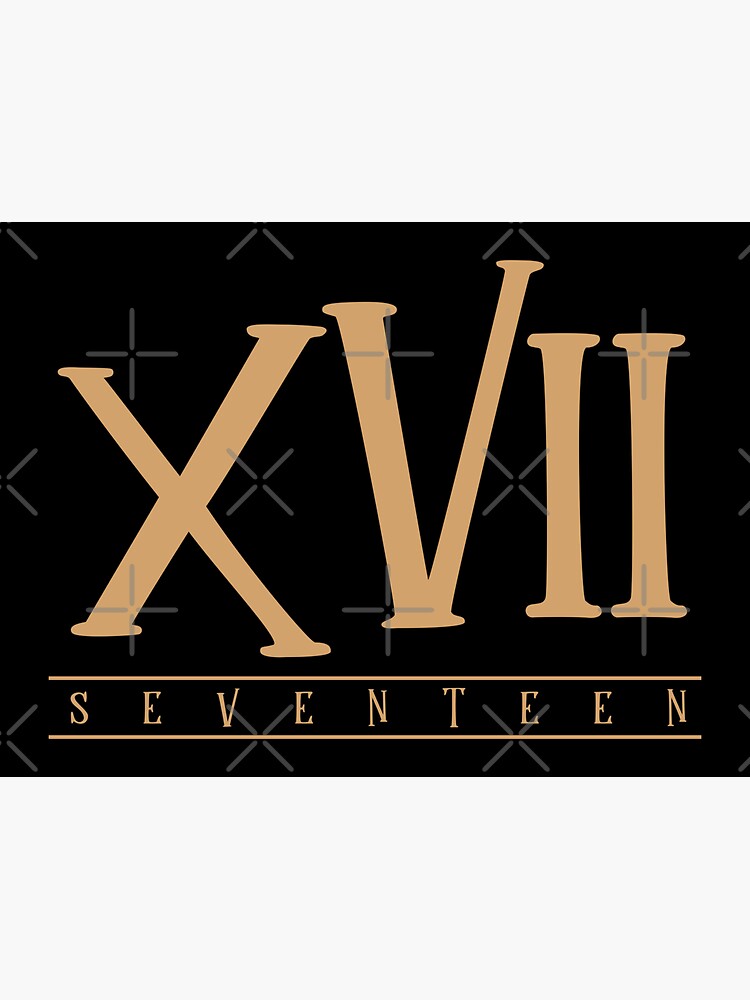 "XVII (Seventeen) Gold Roman Numerals" Sticker for Sale by VicEllisArt ...