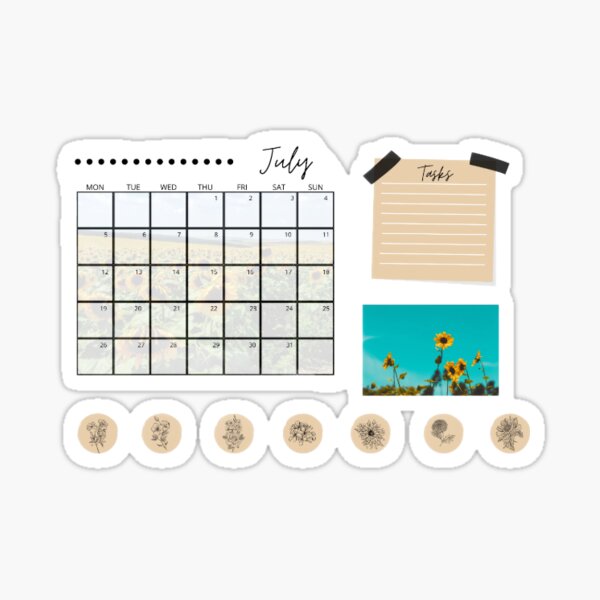 "July 2021 stickers set" Sticker by Bruxart | Redbubble