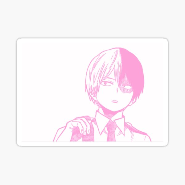 "Todoroki Shoto Pink" Sticker for Sale by PinkAnime | Redbubble