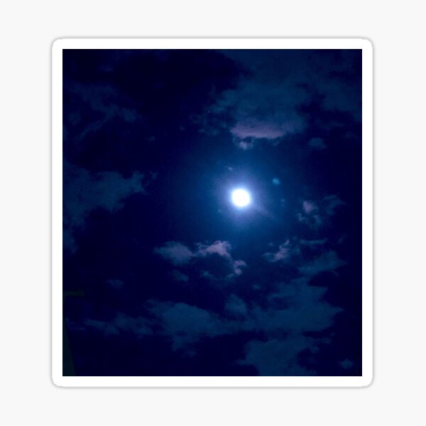 "A Blue Moon" Sticker for Sale by DevinsBasement | Redbubble