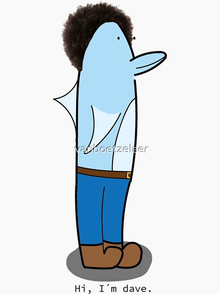 "Dave the dolphin" Sticker for Sale by vanboetzelaer | Redbubble