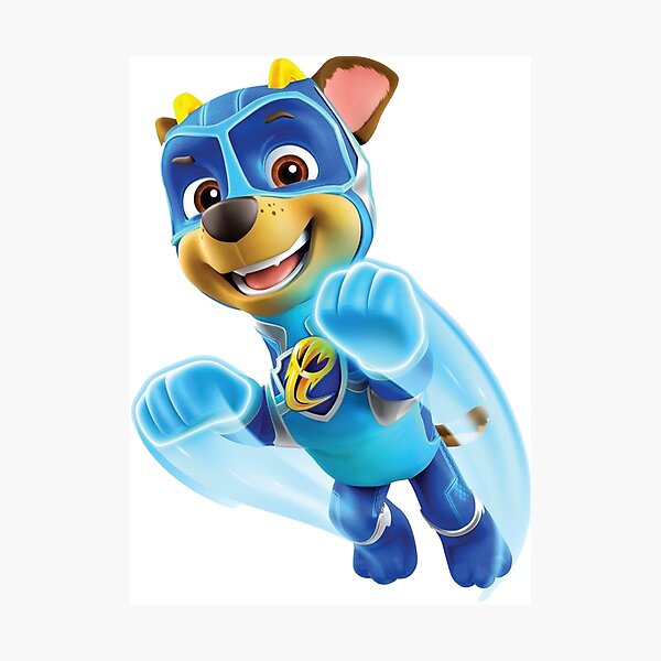 "Chase Paw Patrol Mighty Pups Super Paws" Photographic Print for Sale ...
