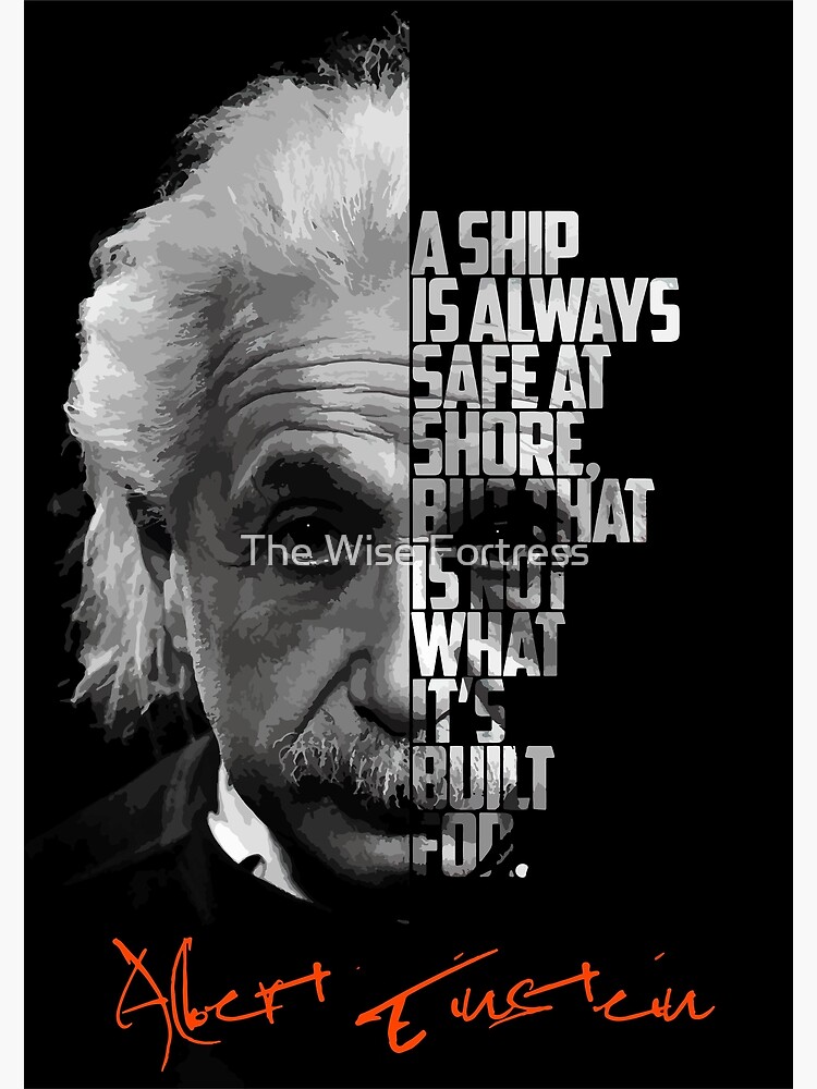 Black And White Albert Einstein Quote Poster. Premium Matte Vertical ...