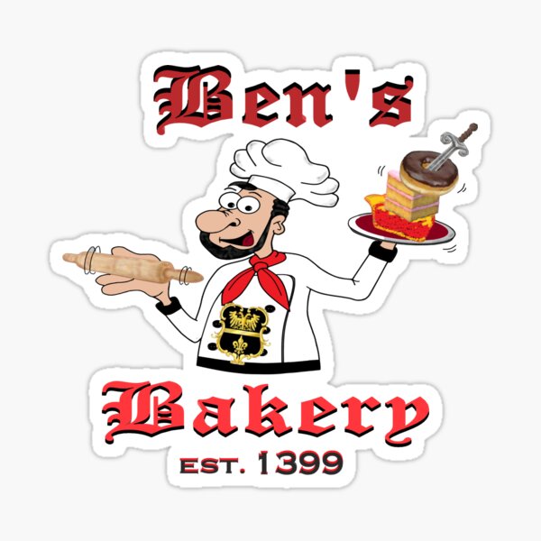 "Ben's Bakery" Sticker for Sale by KJKlassiks | Redbubble