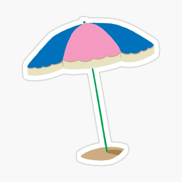 "Beach Umbrella" Sticker for Sale by textilestalk | Redbubble