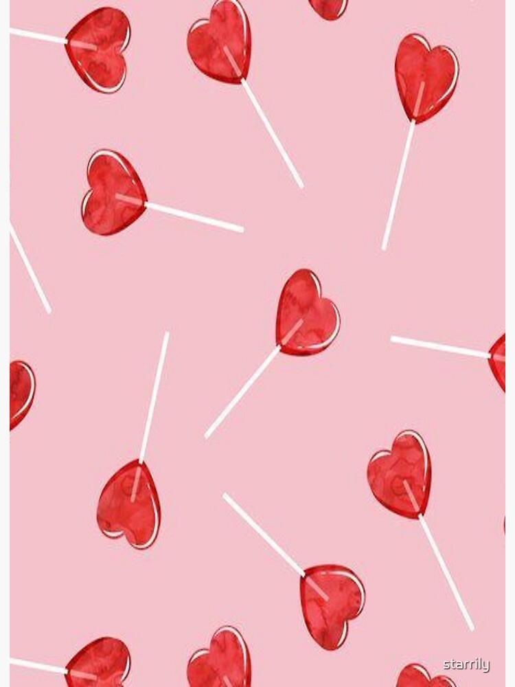 "pink and red heart lolipops" Art Board Print for Sale by starrily ...