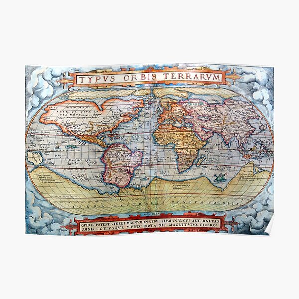 "Ancient Map Of The World" Poster for Sale by JoolyA | Redbubble
