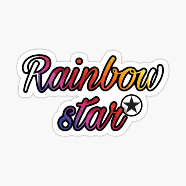 "Rainbow star" Sticker by Qdiamond | Redbubble