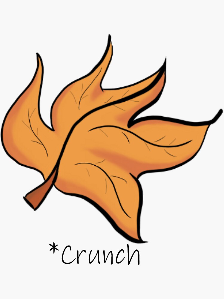 "Fall Leaf Crunch" Sticker for Sale by StillWatersByKG | Redbubble
