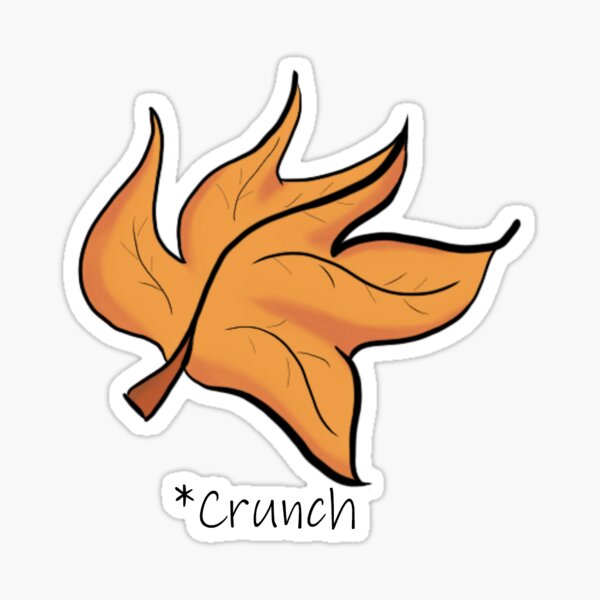 "Fall Leaf Crunch" Sticker for Sale by StillWatersByKG | Redbubble