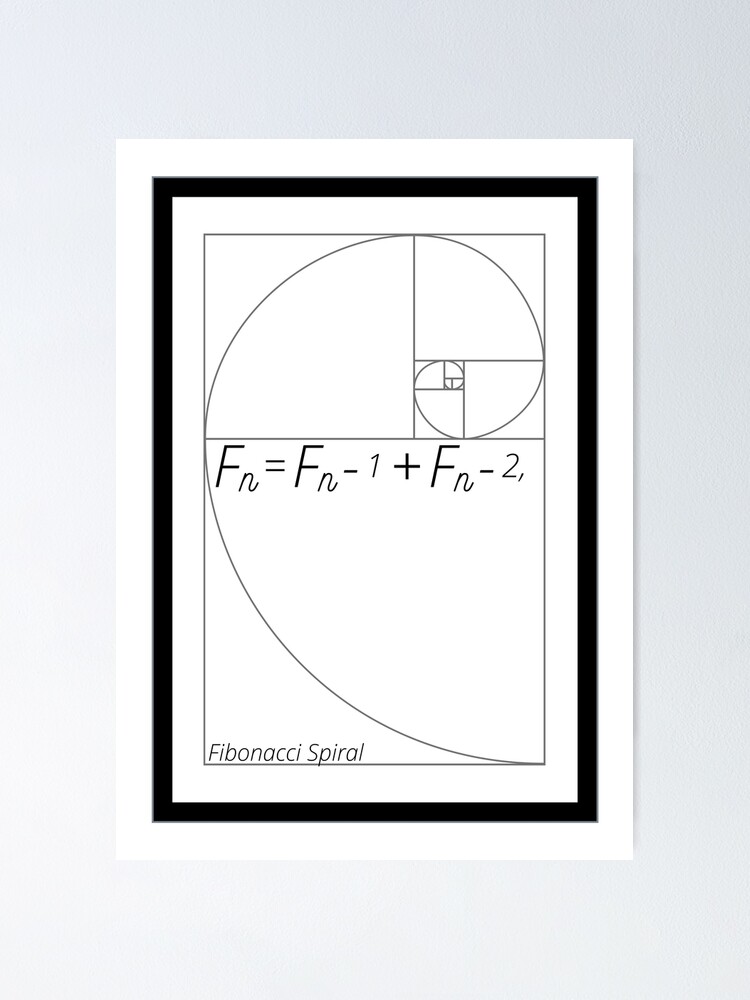 "Fibonacci Spiral - Fibonacci Sequence" Poster by ChartGifts | Redbubble