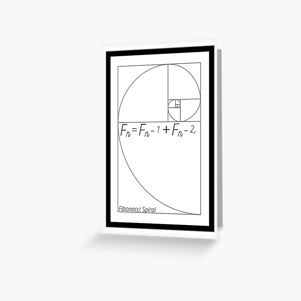 "Fibonacci Spiral - Fibonacci Sequence" Greeting Card by ChartGifts ...