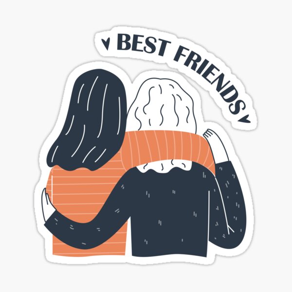 "Best Friends Girls bff " Sticker for Sale by oftennice | Redbubble