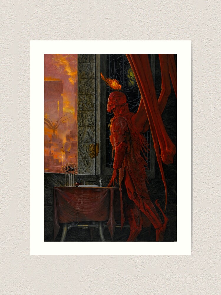"Eligor_God's Demon Cover_by Wayne Barlowe" Art Print for Sale by ...