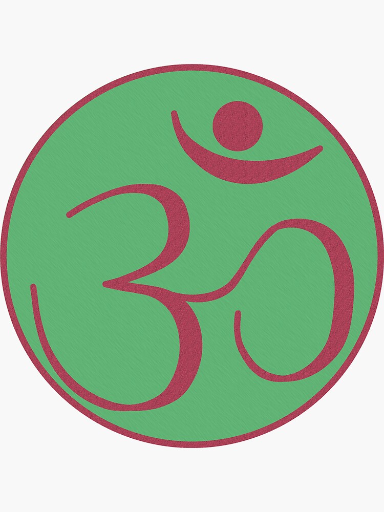 "OM Logo - Red on Green" Sticker for Sale by dllazarus | Redbubble