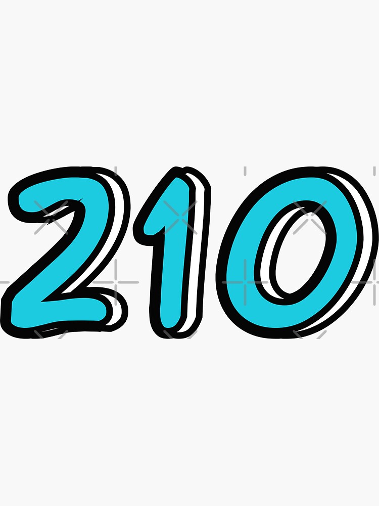 "210 Area Code" Sticker for Sale by popculturechick | Redbubble