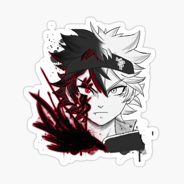 Black Clover Asta Chibi Anime Five Leaf Clover Grimoire Stickers ...