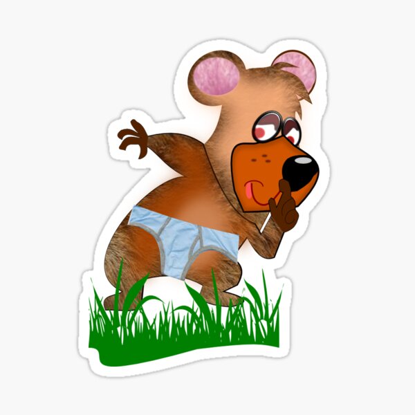 "Shh.. Bear Has News! (Playing Dress UP) " Sticker for Sale by aldona ...
