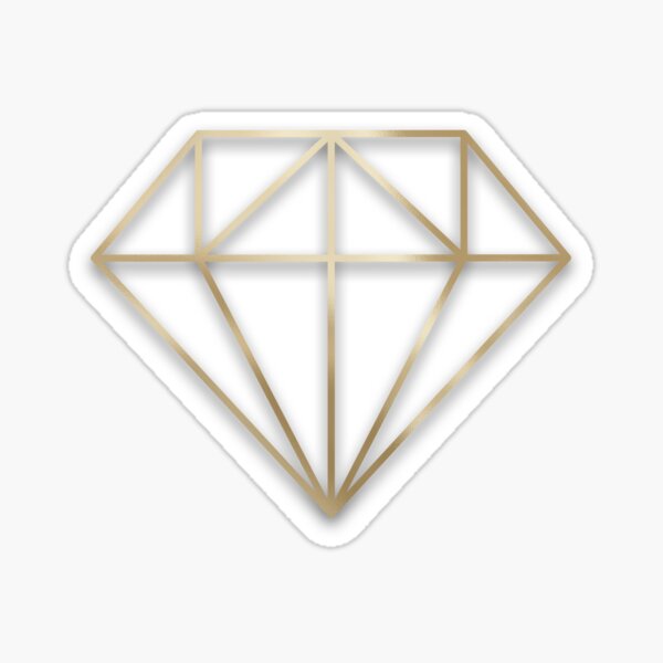 "Gold Diamond" Sticker for Sale by KammyArt | Redbubble