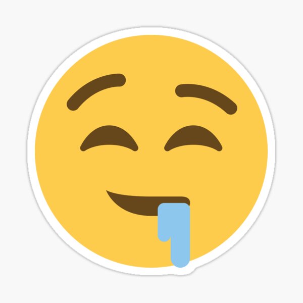 "Drooling Face" Sticker by Stitchmoji | Redbubble